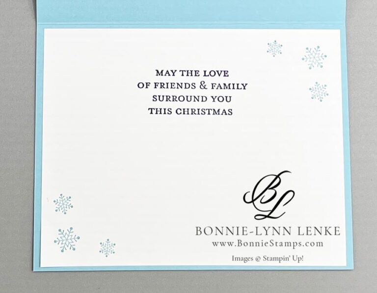 Stampin' Up! Wishes All Around Blue Wreath Card Tutorial