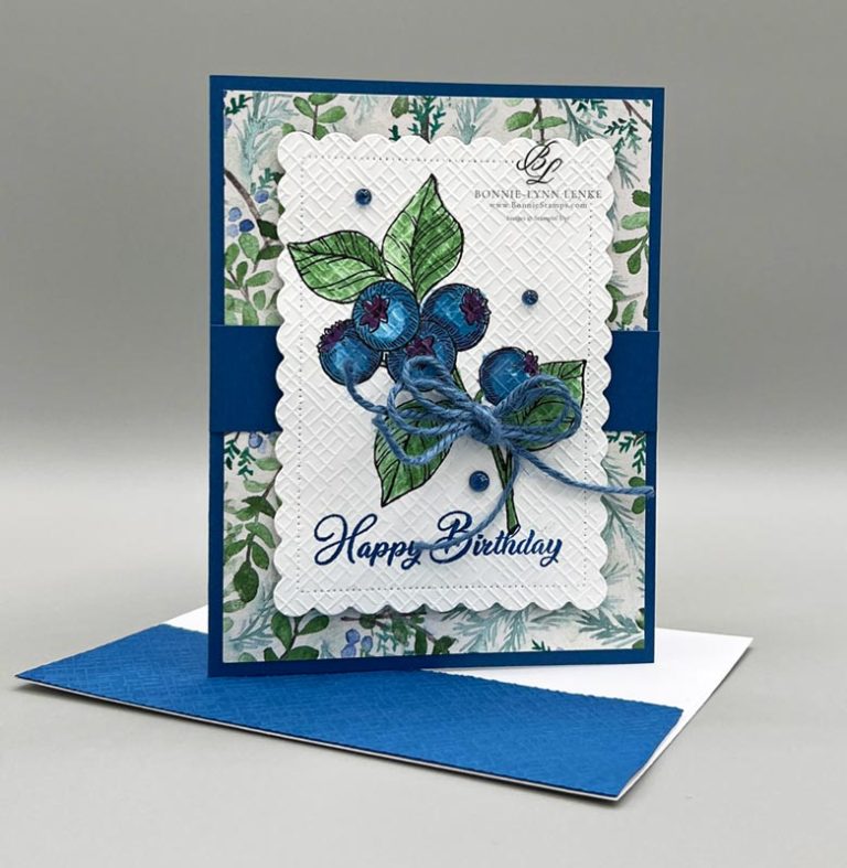 Blueberry Bunches Watercoloring Card & Video Tutorial