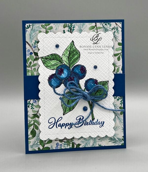 Blueberry Bunches Watercoloring Card & Video Tutorial